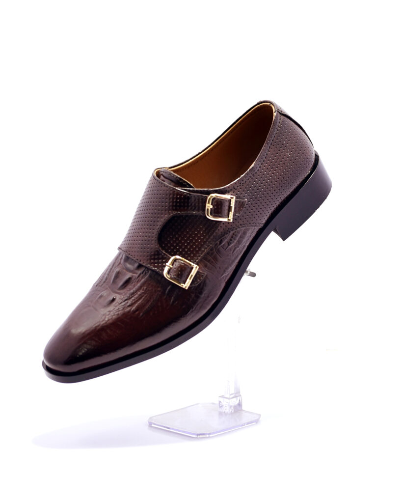 Pure Leather Handcrafted Double Monk Strap Slip On Dress Shoes - Frenzy