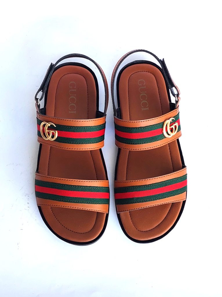 SGUC04-Branded Logo Modern Luxury Sandals - Mustard - Frenzy
